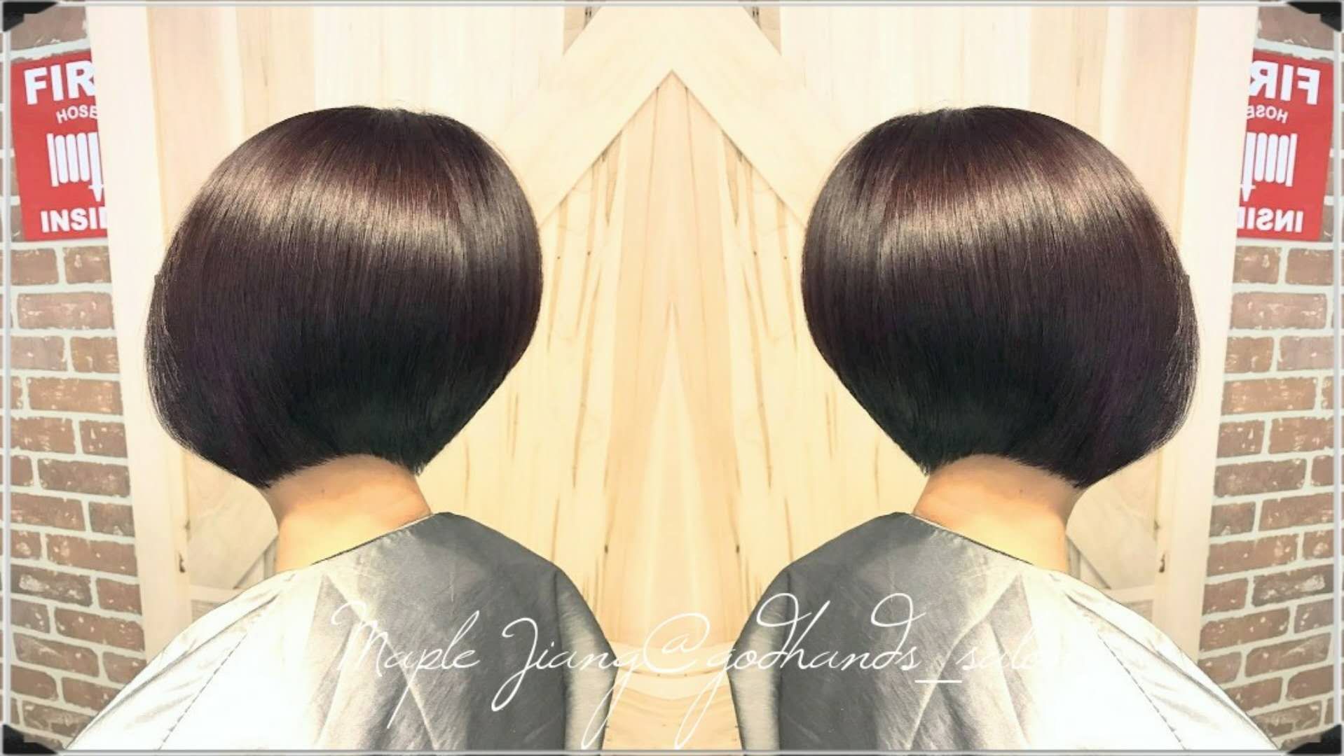 Hairstyle - Triangle Graduation Bob • God Hands Hair Salon